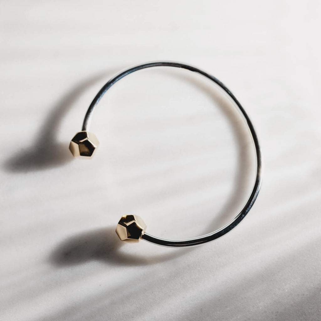 Double Dodecahedron Cuff Bangle Gold – Matthew Calvin